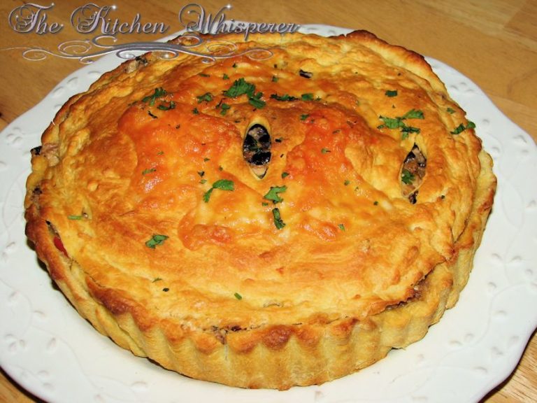 Biscuit Crusted Summer Fiesta Chicken Tart - The Kitchen Whisperer