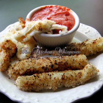 Panko Crusted Baked Italian Mozzarella Sticks - The Kitchen Whisperer