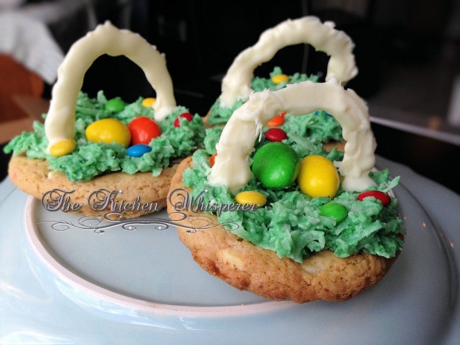 Chocolate Chip Easter Basket Cookies - The Kitchen Whisperer