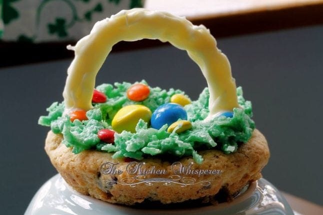 Chocolate Chip Easter Basket Cookies - The Kitchen Whisperer