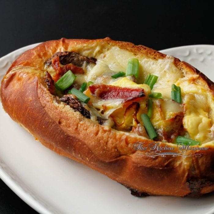 The Best Breakfast Stuffed Toasted Bread Boats