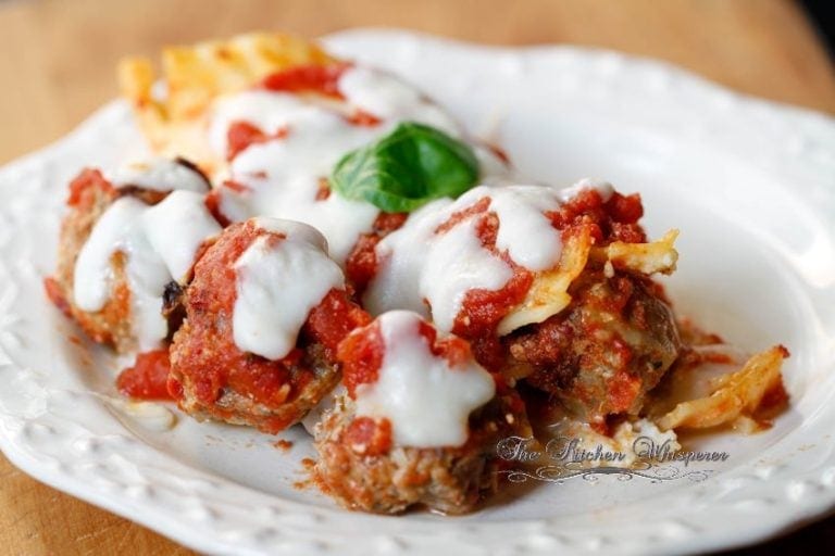 Meatball Stuffed Manicotti - The Kitchen Whisperer