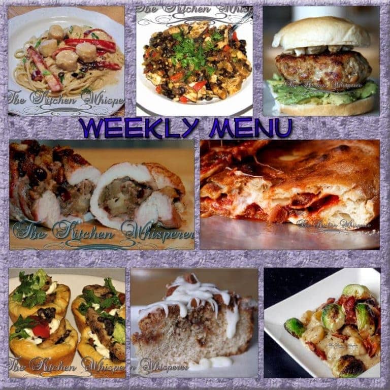 Weekly Menu - The Kitchen Whisperer
