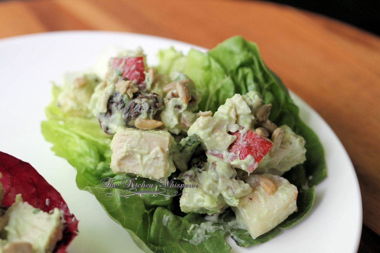 Skinny Chicken Salad Lettuce Cups