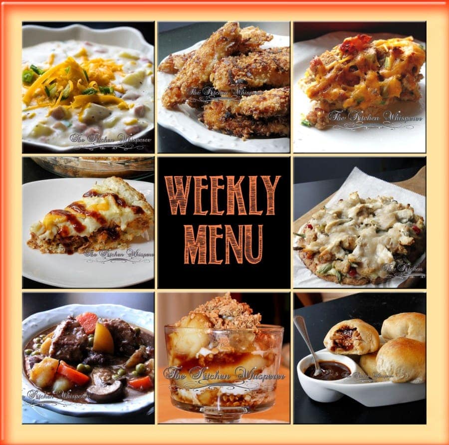 Weekly Menu - The Kitchen Whisperer