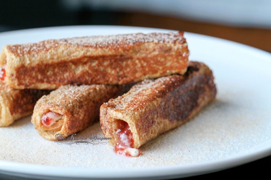 Cheesecake Berry Filled French Toast Roll Ups - The Kitchen Whisperer