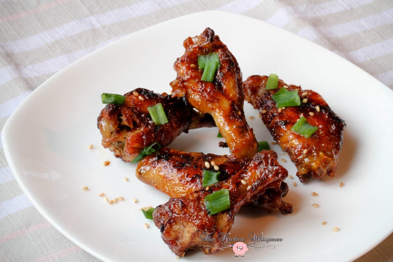 Pressure Cooker Sticky Hoisin Ginger Sesame Wings - The Kitchen Whisperer