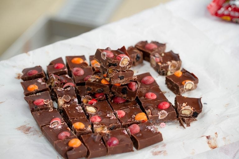 Sweet & Sassy M&M’s® Chili Nut Chocolate Blueberry Bark - The Kitchen ...