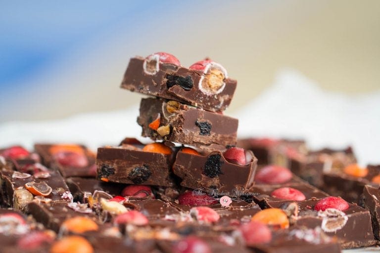 Sweet & Sassy M&M’s® Chili Nut Chocolate Blueberry Bark - The Kitchen ...