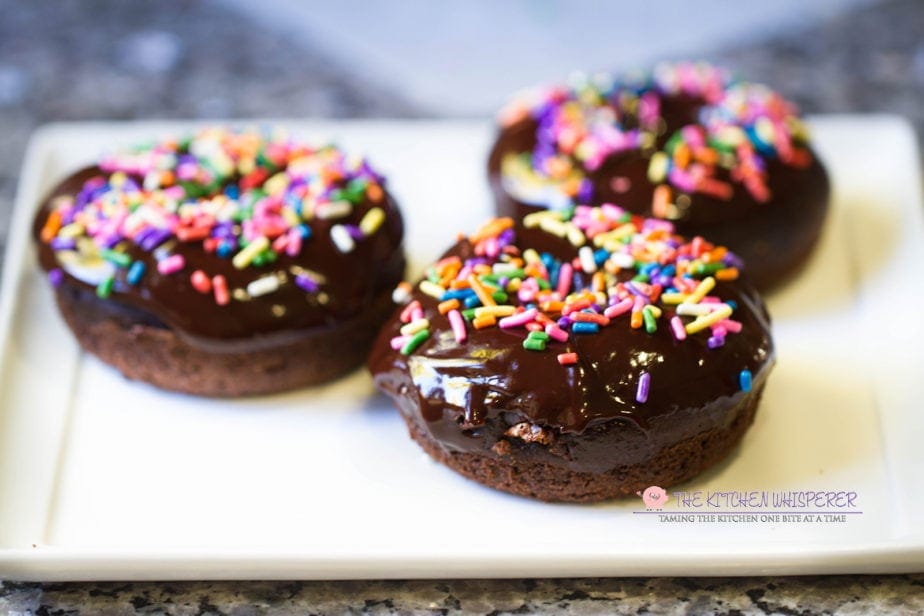 Chocolate Chunk Donuts with Fudgy Ganache Glaze – The Kitchen Whisperer