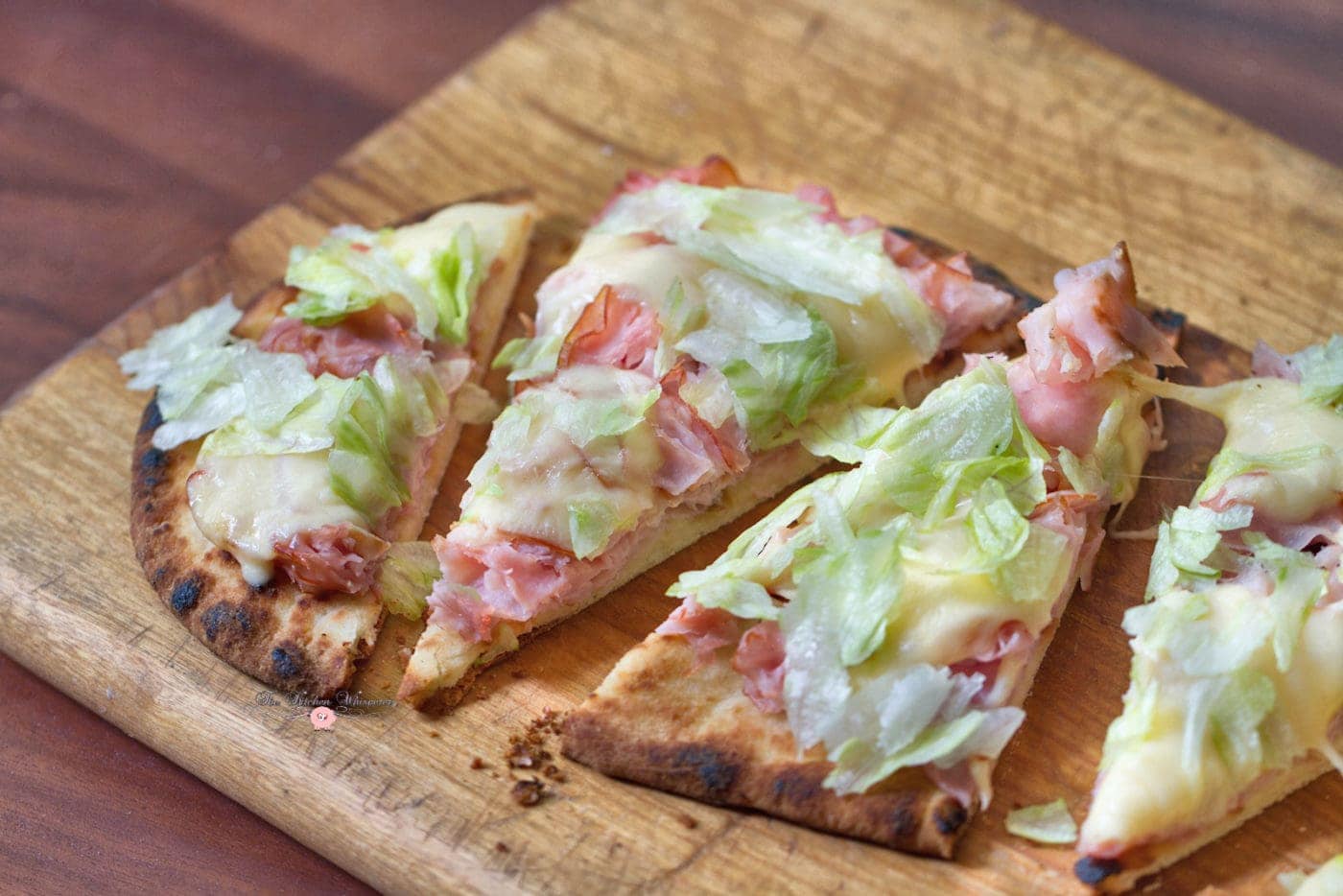 Grilled Flatbread Ham & Cheese Hoagie Pizza - The Kitchen Whisperer
