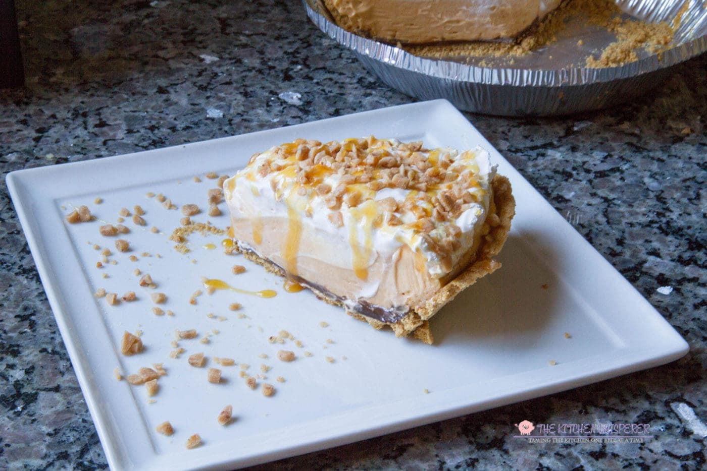 Butterscotch Pudding Cream Pie with Toffee Crunch! - The Kitchen Whisperer