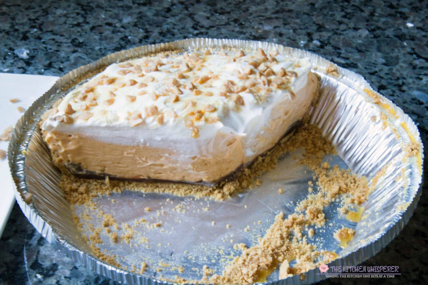 Butterscotch Pudding Cream Pie with Toffee Crunch! - The Kitchen Whisperer