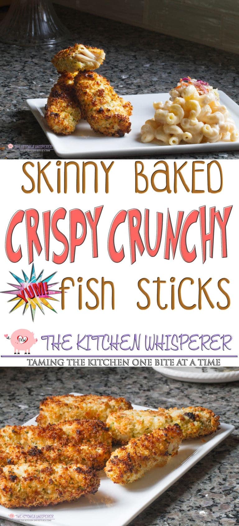 Skinny Baked Crispy Crunchy Fish Sticks