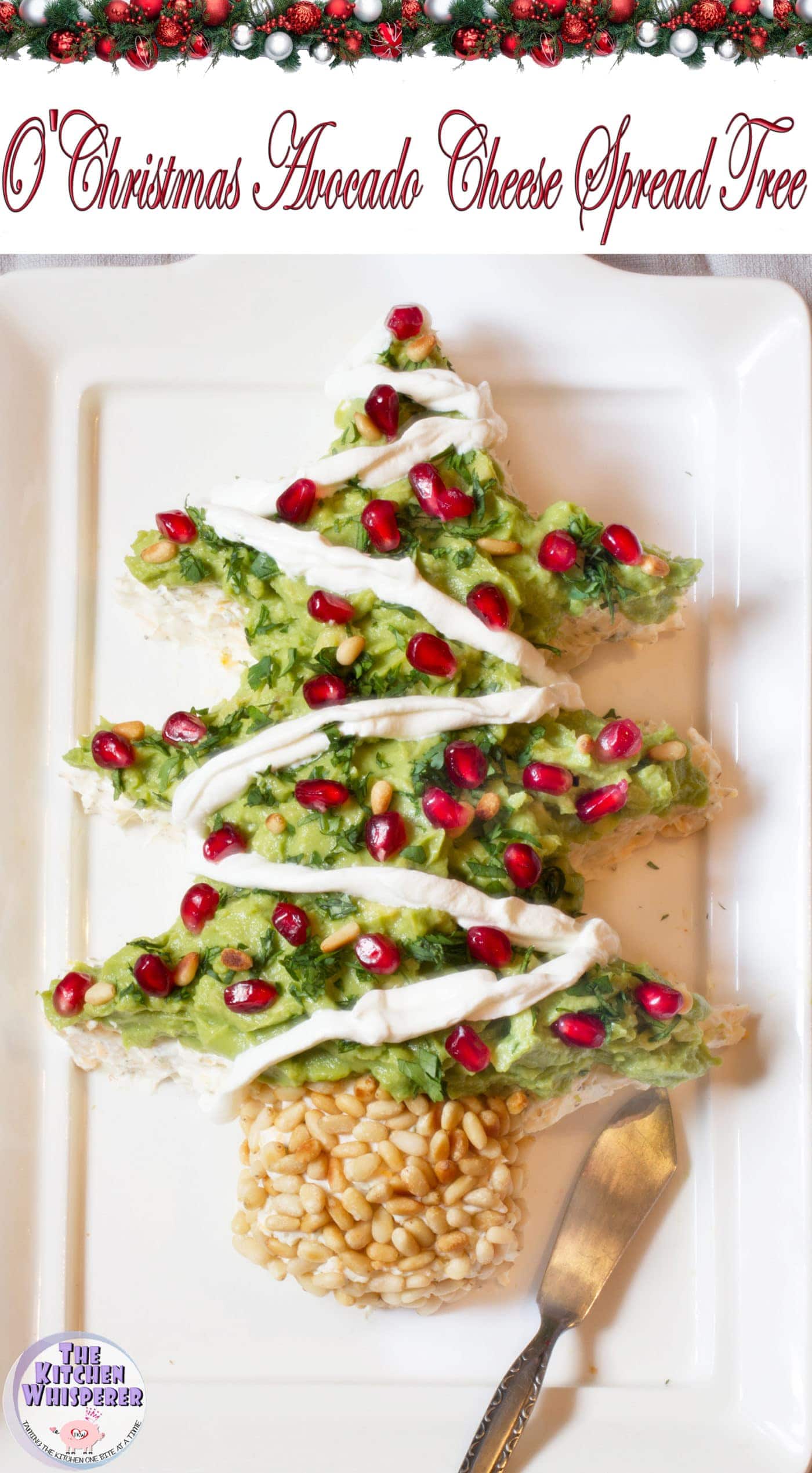 O’ Christmas Avocado Cheese Spread Tree - The Kitchen Whisperer