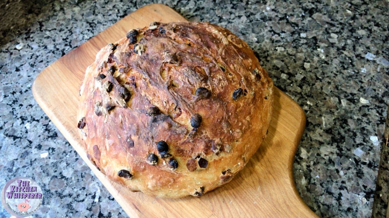 Most Awesomest No Knead Orange Cranberry Raisin Bread - The Kitchen ...
