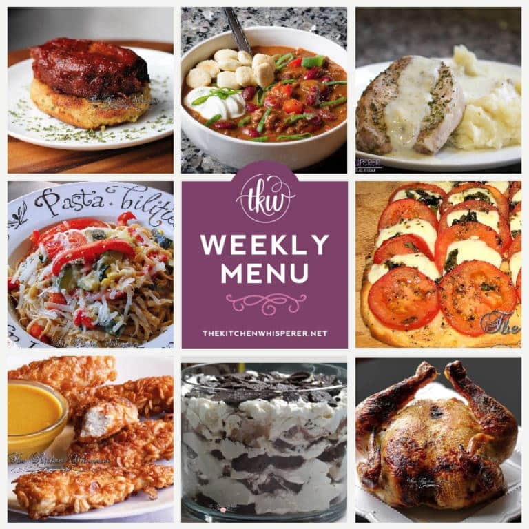 Weekly Menu - The Kitchen Whisperer