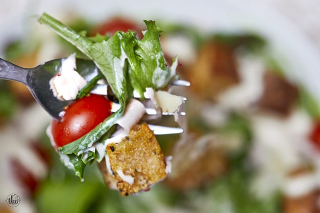 Cheesy Garlic White Cheddar Parmesan Croutons