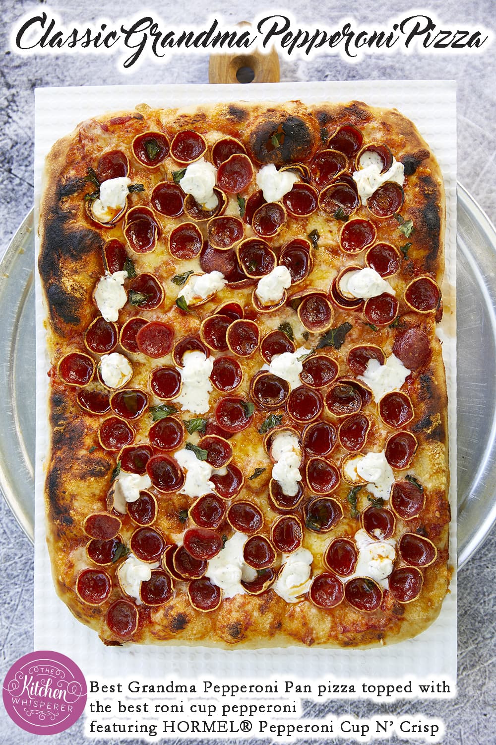 Iconic Grandma-Style Pan Pizza with Pepperoni Cups
