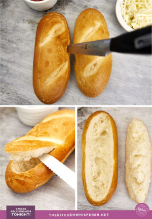 Cheesy Garlic Bread Spaghetti Bread Boats