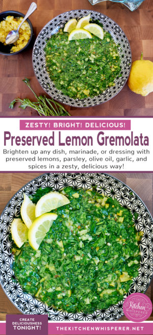 Preserved Lemon Gremolata – The Kitchen Whisperer