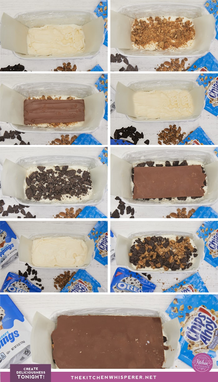 Homemade Ice Cream Viennetta Cookie Dessert