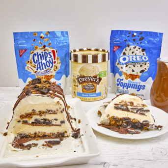 Homemade Ice Cream Viennetta Cookie Dessert