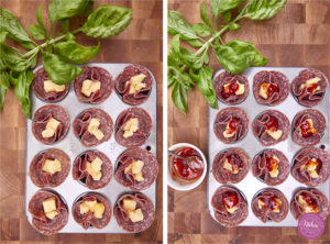 Crispy Baked Cheesy Salami Appetizer Bites