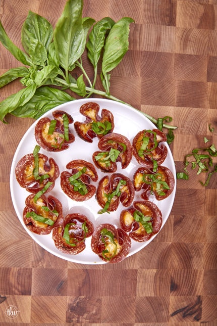 Crispy Baked Cheesy Salami Appetizer Bites