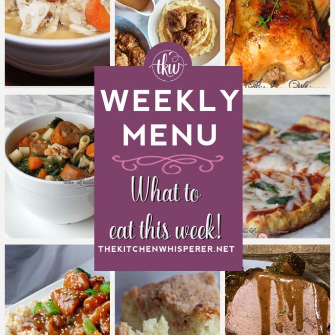 Weekly Menu – what to cook this week!