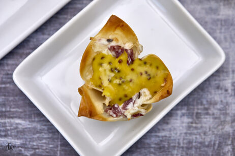 The Best Cheesy Reuben Wonton Appetizers