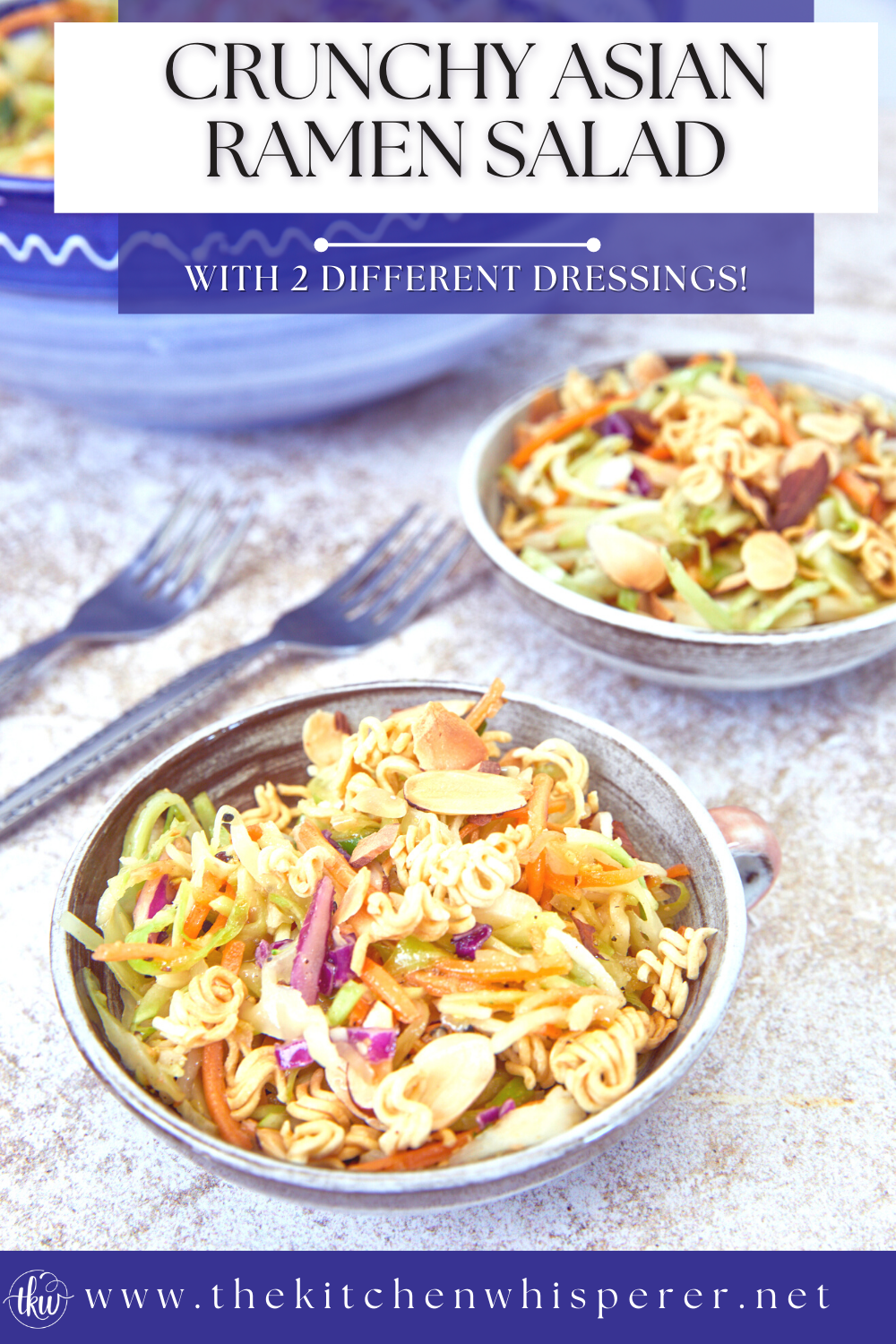 Crunchy Asian Salad with Ramen Noodles - The Kitchen Whisperer