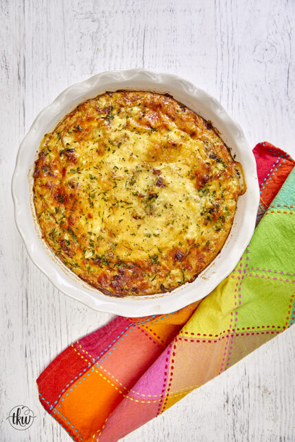 Easy Cheesy Summer Sweet Corn & Zucchini Quiche