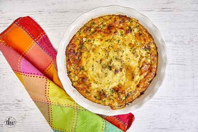 Easy Cheesy Summer Sweet Corn & Zucchini Quiche