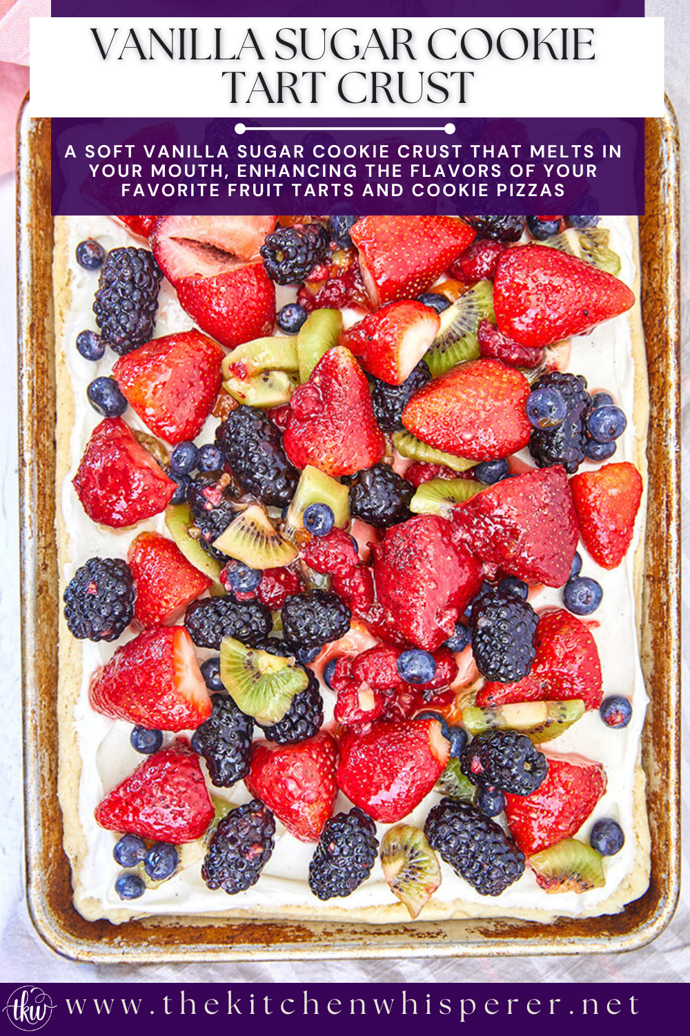 Easy Soft and Tender Vanilla Sugar Cookie Crust - The Kitchen Whisperer