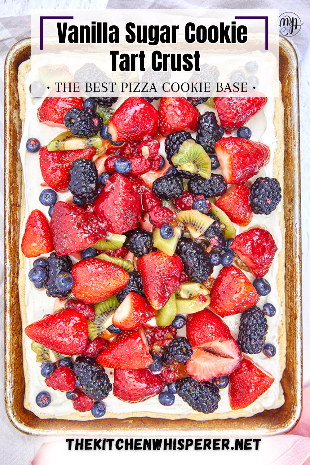 Easy Soft and Tender Vanilla Sugar Cookie Crust - The Kitchen Whisperer