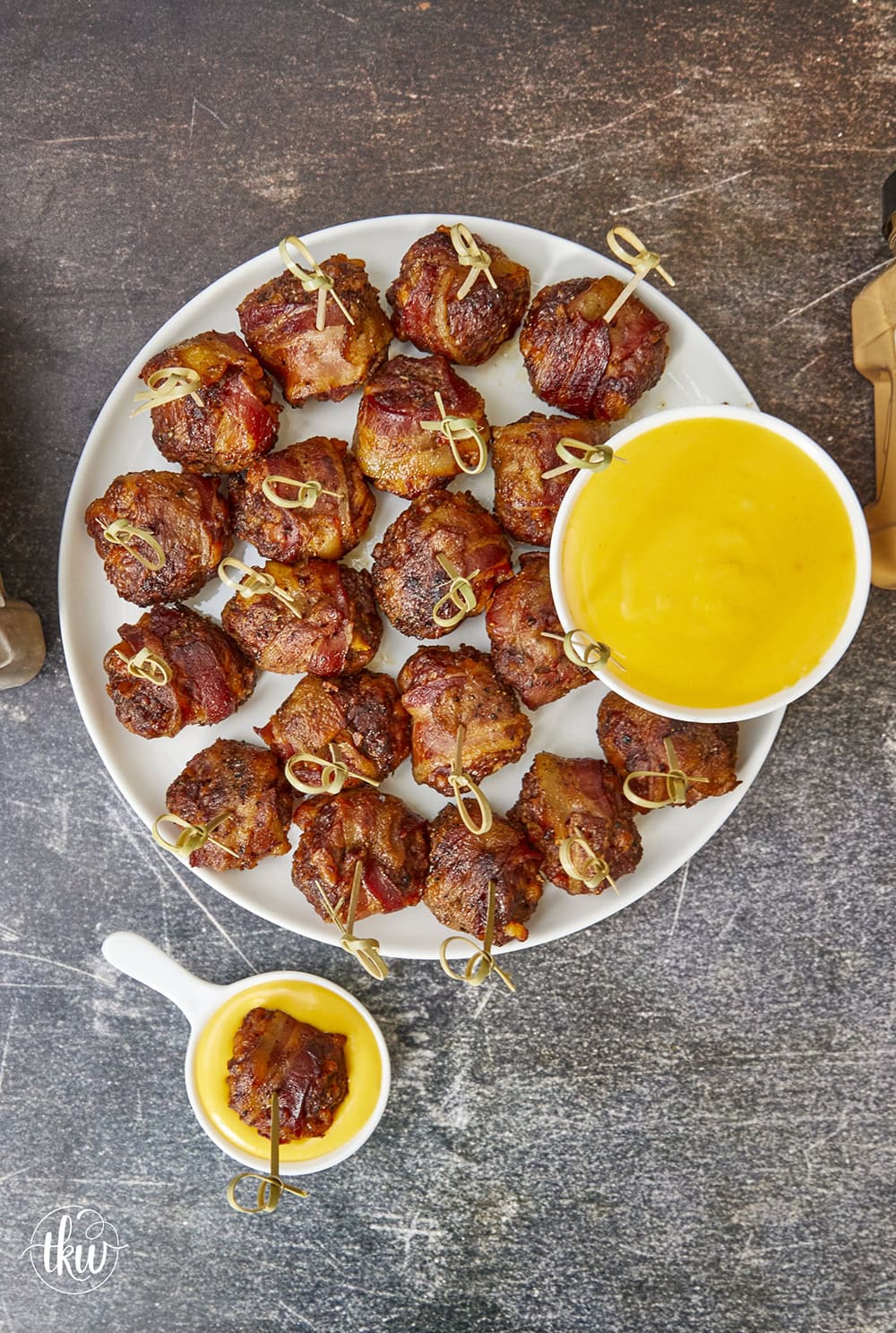 Smoked Bacon Wrapped Cheesy Big Daddy Mac Meatballs - The Kitchen Whisperer