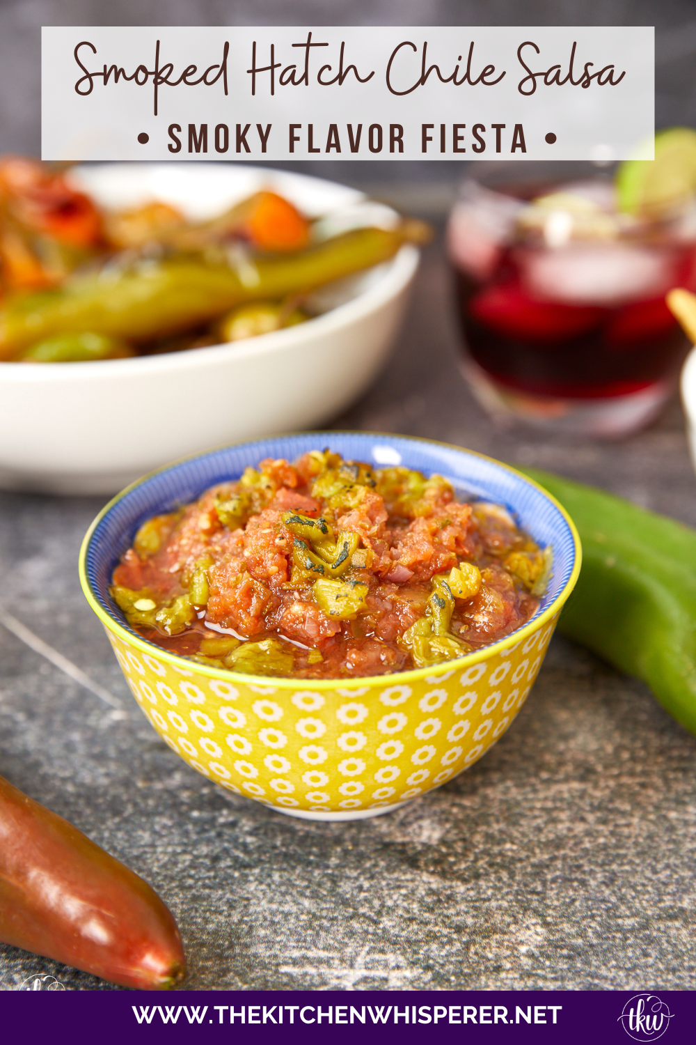 Smoked Hatch Chile Salsa - The Kitchen Whisperer
