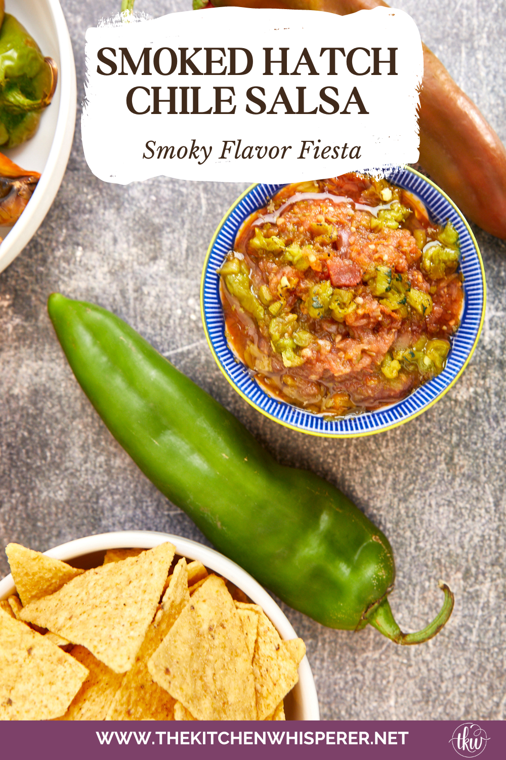Smoked Hatch Chile Salsa - The Kitchen Whisperer