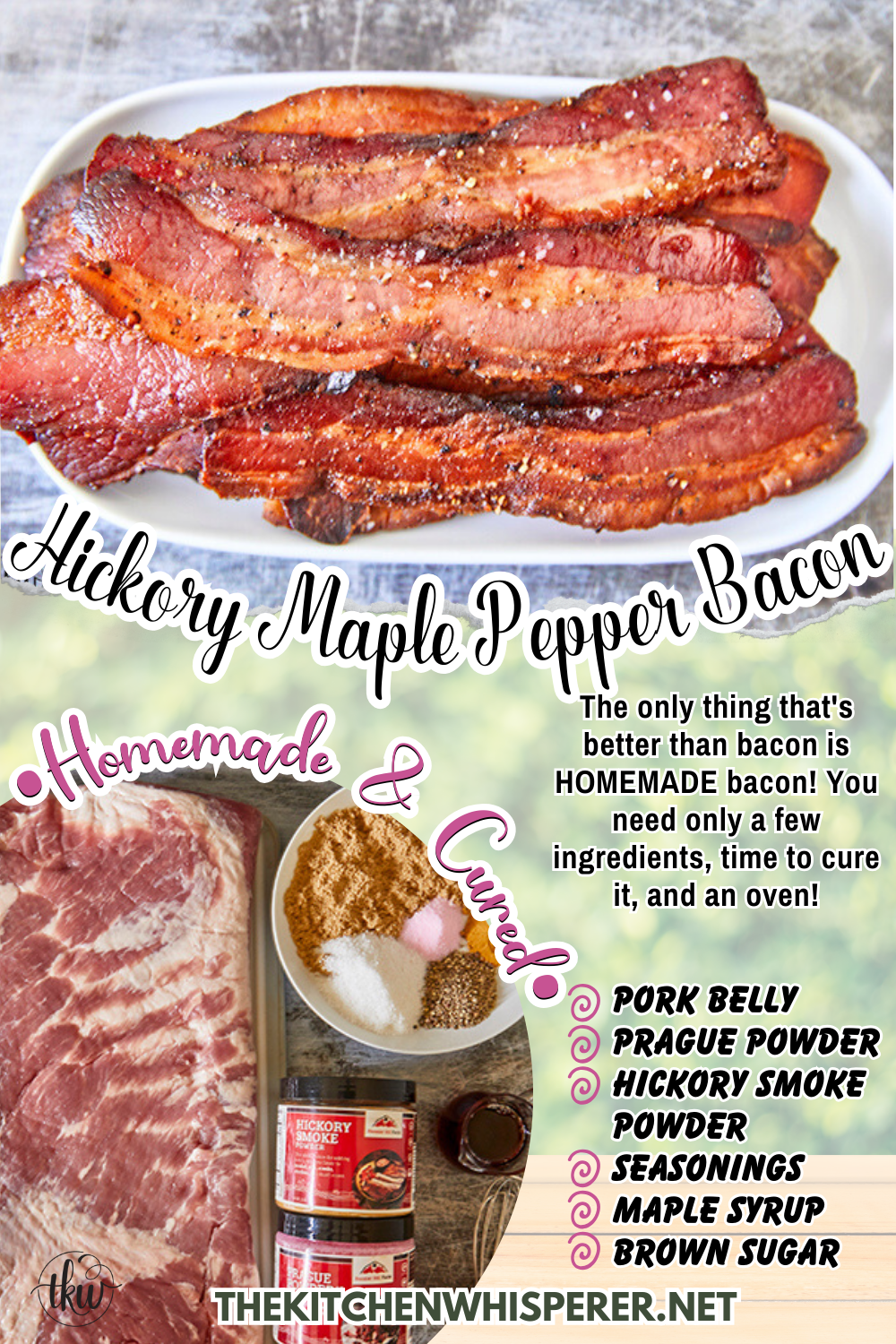 How to Make Hickory Maple Pepper Bacon From Scratch - The Kitchen Whisperer