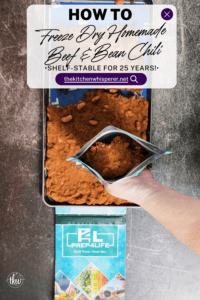 How to Freeze Dry Chili - The Kitchen Whisperer