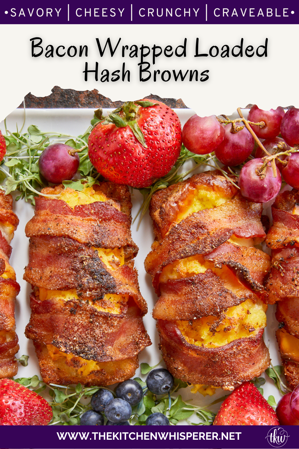 Bacon Wrapped Loaded Hash Browns - The Kitchen Whisperer