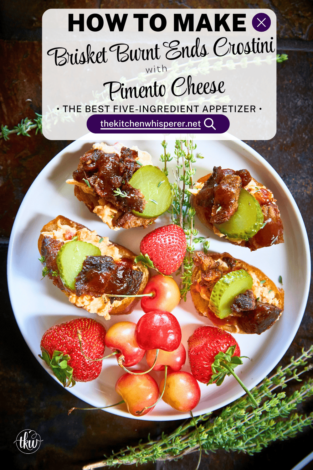 Leftover Brisket Burnt Ends Crostini with Pimento Cheese - The Kitchen ...