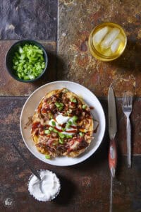 Fully Loaded Pulled Pork Stuffed Baked Potatoes - The Kitchen Whisperer